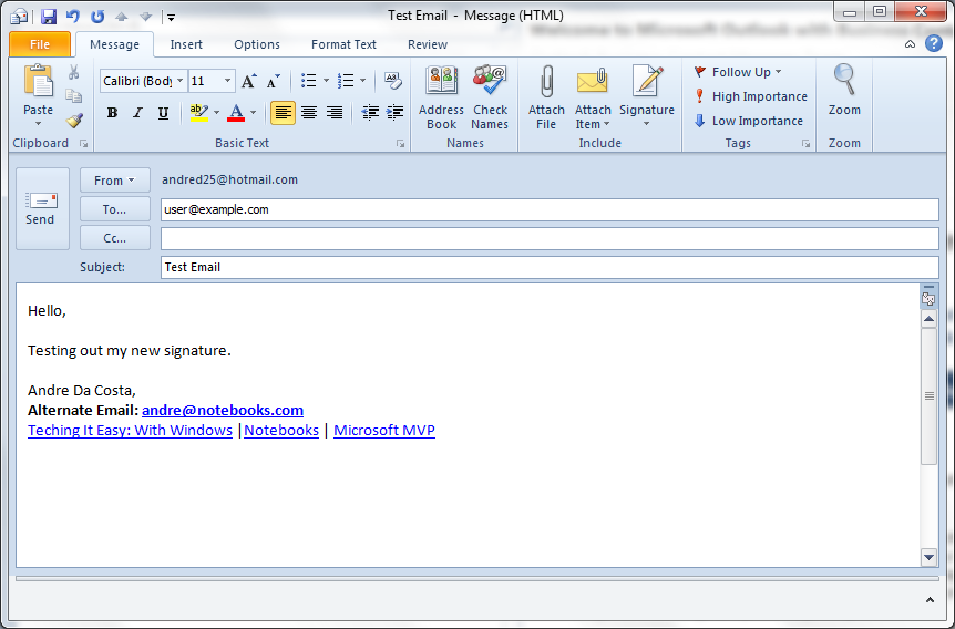How To Setup An Automatic Email Signature In Microsoft Outlook Images