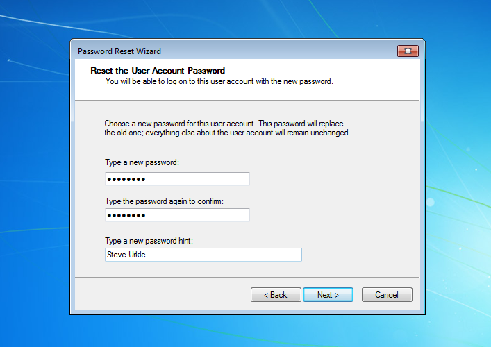 How To Create A Password Reset Disk In Windows 7